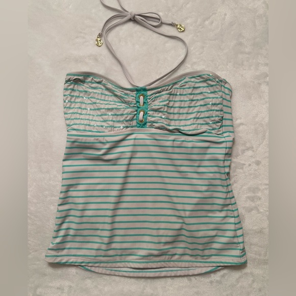 Sperry | Swim | Sperry Medium Tankini Top Sequin Gold Anchor Detail Can ...